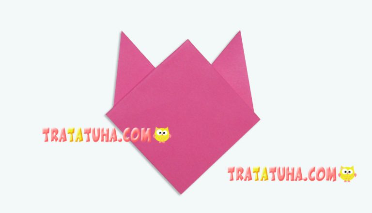 Origami Pig Face: a Simple Variant for Kids