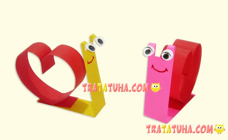 Snail with the Heart: Paper Snails-Lovers