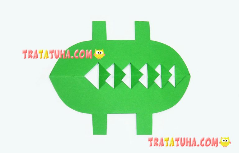 Paper Crocodile: a Simple Craft for Kids