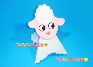 Paper sheep: step by step craft for kids