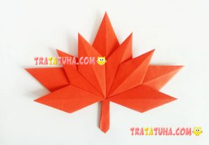 Origami Maple Leaf: Step by Step Instruction