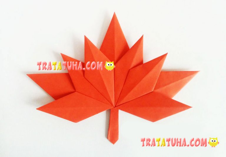 Origami Maple Leaf: Step by Step Instruction