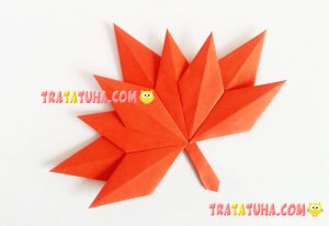 Origami Maple Leaf: Step by Step Instruction