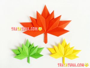 Origami Maple Leaf: Step by Step Instruction