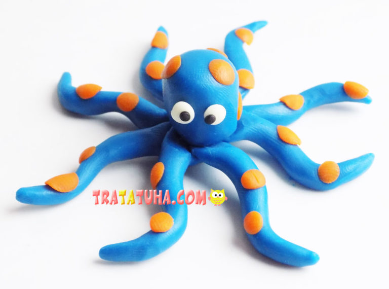 Clay Octopus Step by Step for Kids