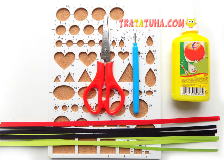 Quilling Ladybug on a Leaf Step by Step