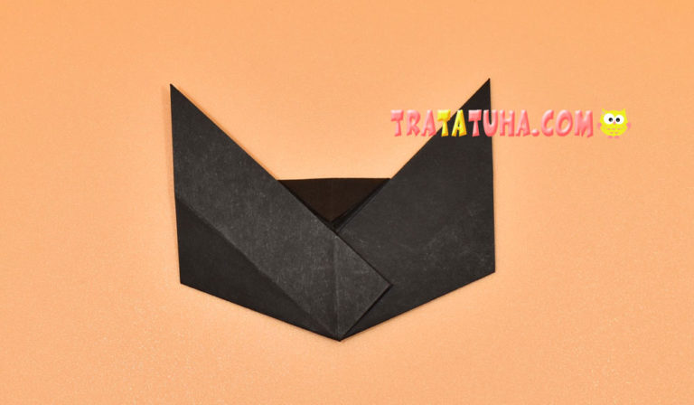 Origami Black Cat — Step by Step with a Photo