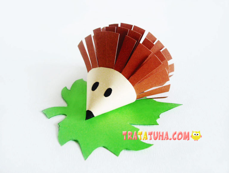 Paper Hedgehog Craft — Easy Cardboard Cone Craft