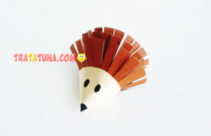 Paper Hedgehog Craft — Easy Cardboard Cone Craft
