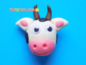 Clay Cow for Kids Step by Step