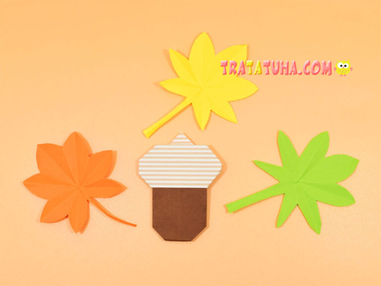 Origami Acorn Step by Step