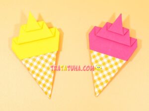 Origami Ice Cream Step by Step — How to Make Paper Ice Cream