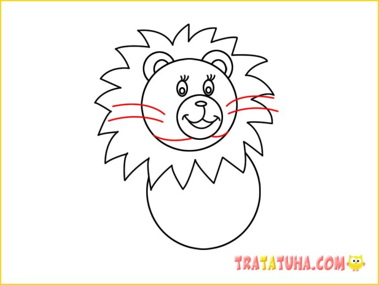 How to Draw a Lion — 6 Step by Step Lessons for Kids