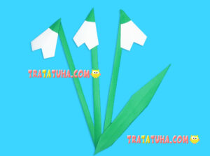 Origami Snowdrop — 3 Ways Step by Step